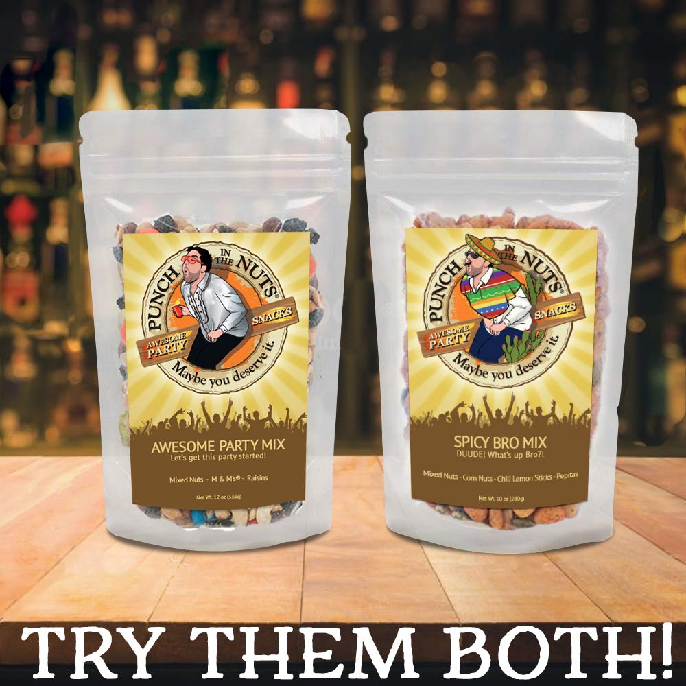 Punch in the Nuts - Spicy Trail Mix Bulk - MADE IN THE USA Snacks - Funny Gag Gifts for Men - Food Gift