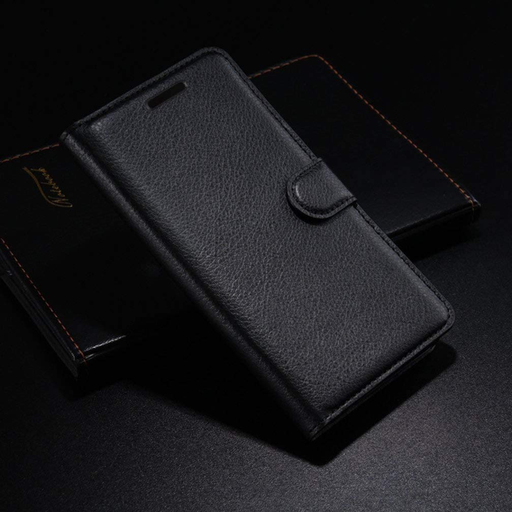 HualuBro Oppo Reno 2 Case, Oppo Reno2 Case, Premium PU Leather Magnetic Shockproof Book Wallet Folio Flip Case Cover with Card Slot Holder for Oppo Reno2 / Reno 2 Phone Case (Black)