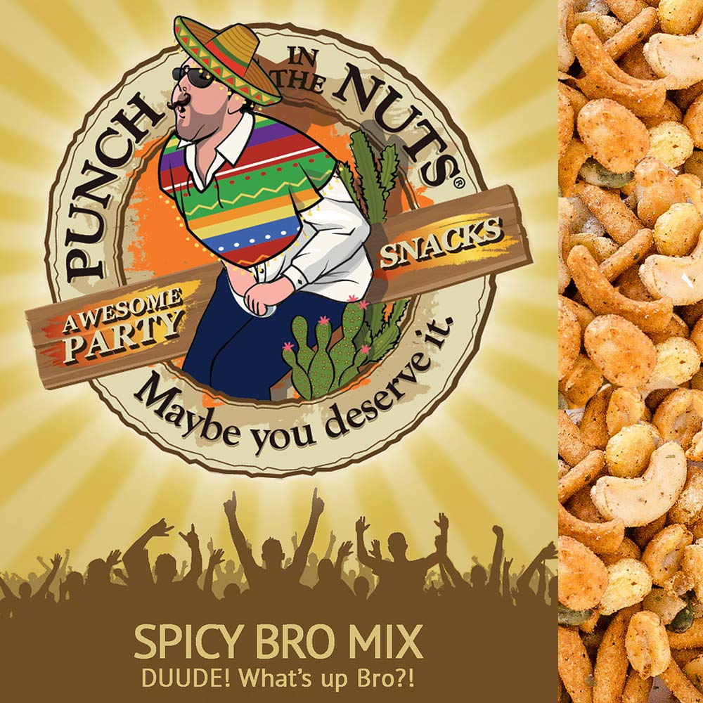 Punch in the Nuts - Spicy Trail Mix Bulk - MADE IN THE USA Snacks - Funny Gag Gifts for Men - Food Gift
