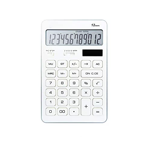 CUJUX Calculator Learning Color Financial Accounting Office Calculator Simple Dual Power Solar 12 Digit Display Calculator (Color : A, Size : As The Picture Shows)