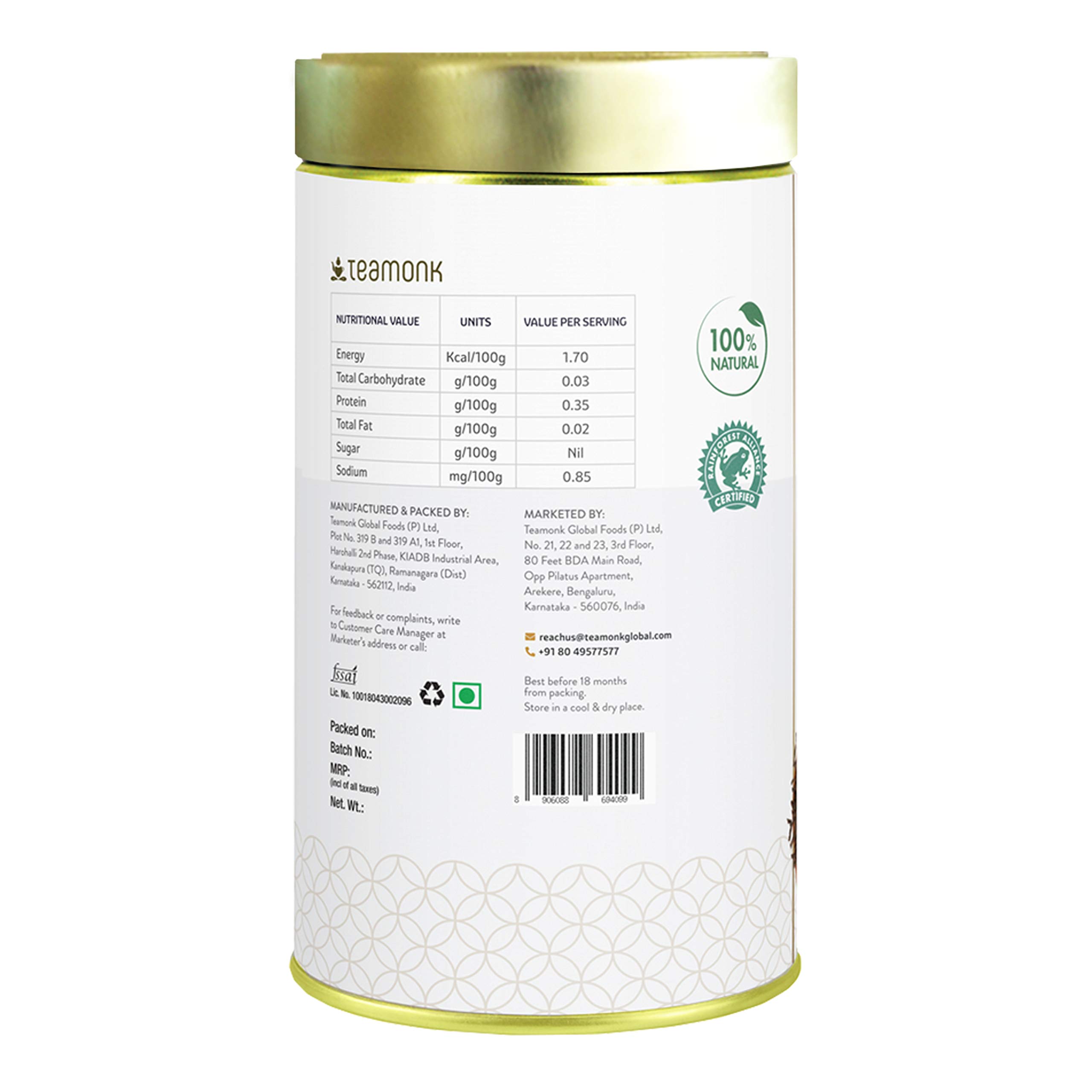 Teamonk Hozo High Mountain Orange Pekoe Black Tea Loose Leaf (75 Cups) - 5.3 oz Bag | Boosts Energy | Antioxidant Properties | Boosts Heart Health and Helps reduce Blood pressure