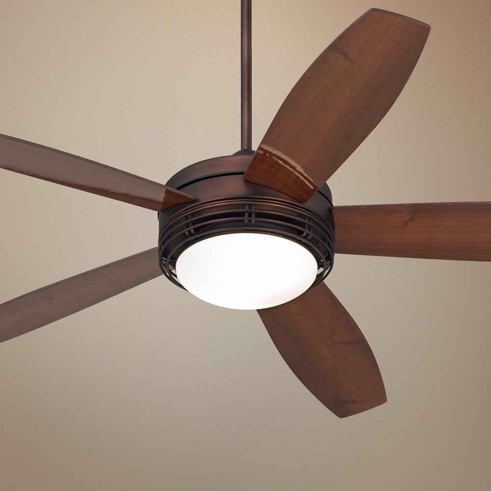 Casa Vieja 60" Casa Province Modern Rustic Indoor Outdoor Ceiling Fan with Light LED Remote Control Oil Brushed Bronze Reversible Dark Walnut Maple Blade Damp Rated for Patio Exterior House Porch