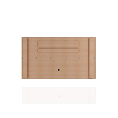 Manhattan Comfort Liberty Mid-Century Modern Living Room TV Stand and Panel, 62.99", White/Rustic Brown