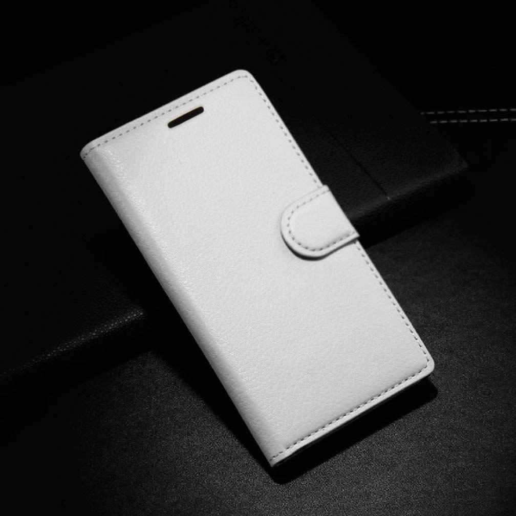 HualuBro Oppo Reno 2 Case, Oppo Reno2 Case, Premium PU Leather Magnetic Shockproof Book Wallet Folio Flip Case Cover with Card Slot Holder for Oppo Reno2 / Reno 2 Phone Case (White)