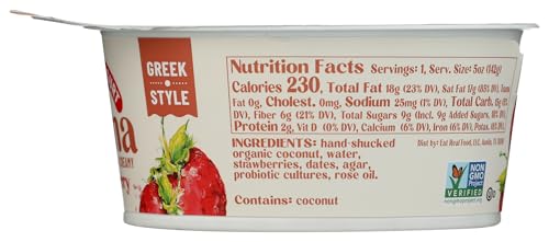 CULINA Strawberry Rose Coconut Yogurt, 5 OZ