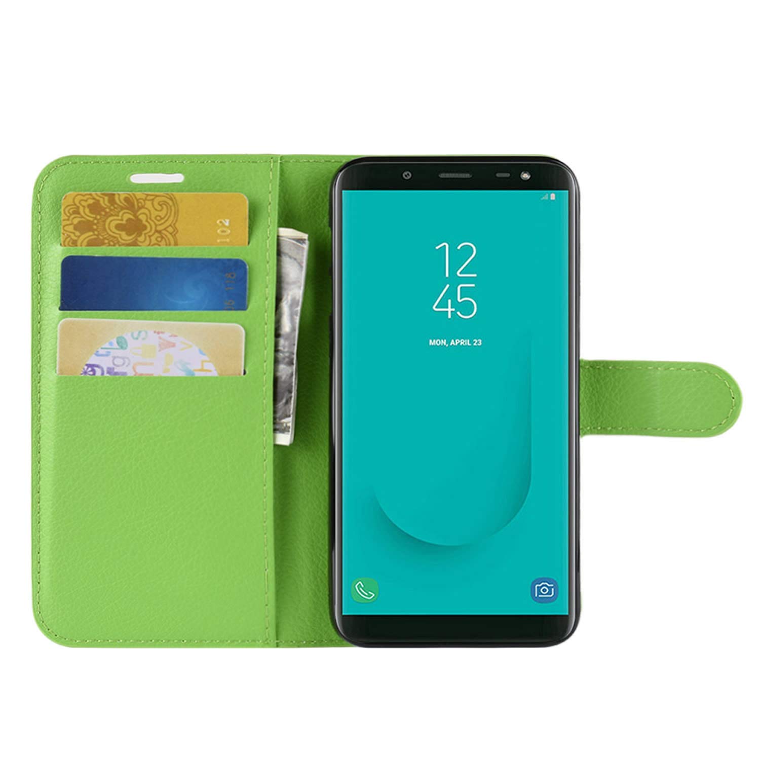 HualuBro Oppo Reno 2 Case, Oppo Reno2 Case, Premium PU Leather Magnetic Shockproof Book Wallet Folio Flip Case Cover with Card Slot Holder for Oppo Reno2 / Reno 2 Phone Case (Green)