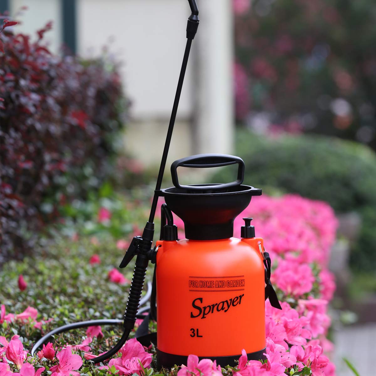 CLICIC Lawn and Garden Portable Sprayer - 0.8 Gallon - Pump Pressure Sprayer Includes Adjustable Shoulder Strap