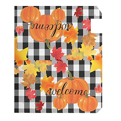 Wamika Welcome Fall Pumpkin Owls Sunflower Maple Leaves Mailbox Covers Standard Size Happy Thanksgiving Day Autumn Magnetic Mail Wraps Cover Letter Post Box 21" Lx 18" W