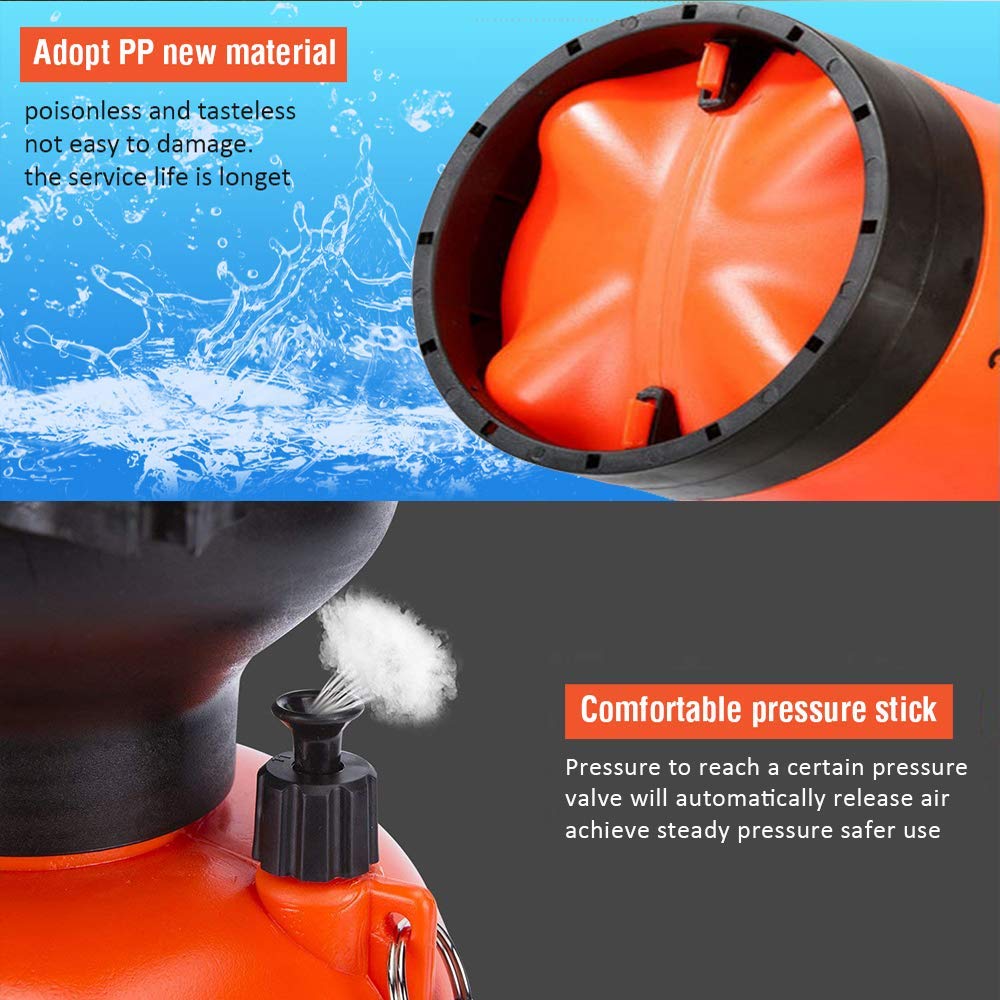 CLICIC Lawn and Garden Portable Sprayer - 0.8 Gallon - Pump Pressure Sprayer Includes Adjustable Shoulder Strap