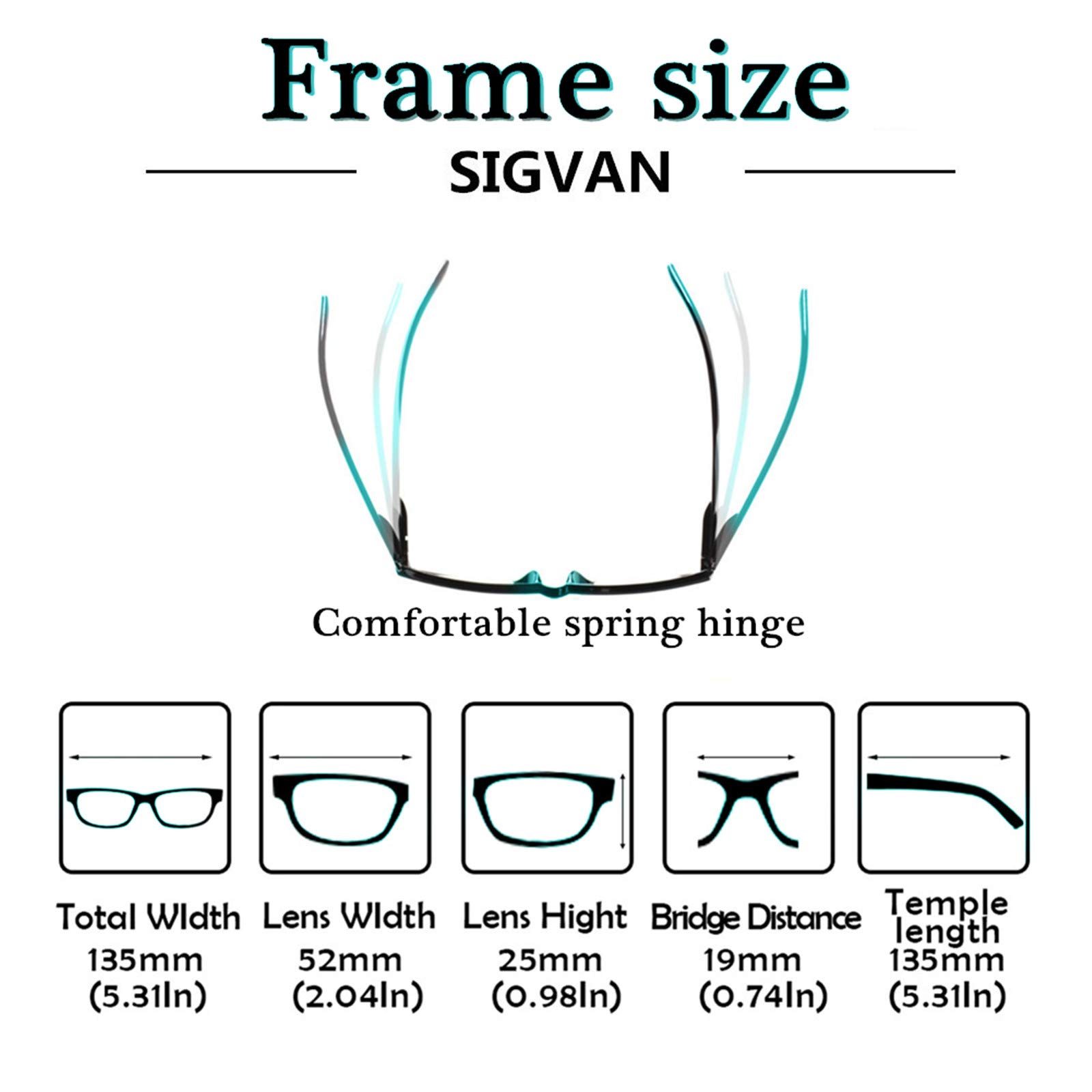 5 Pack Spring Hinge Reading Glasses Rectangular Fashion Quality Readers for Men and Women (5 Pack Mix, 3.5)