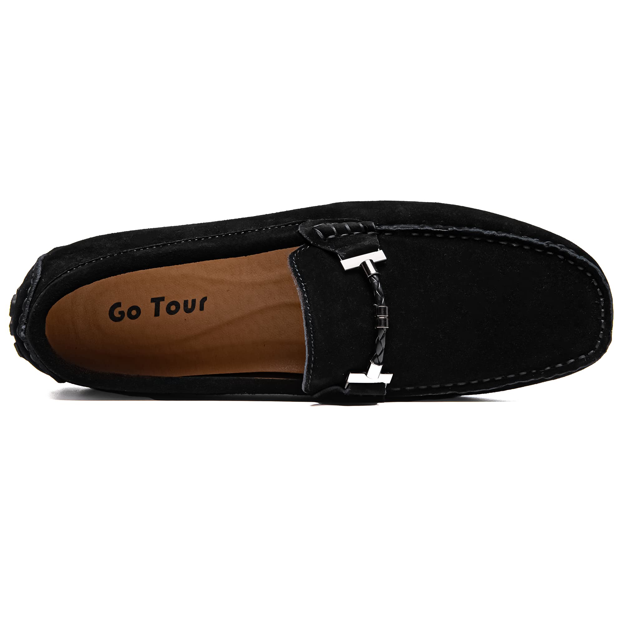 Go Tour New Mens Casual Loafers Moccasins Slip On Driving Shoes Black 12/48