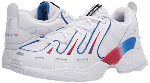 adidas Originals Men's EQT Gazelle Sneaker, White/White/Glory Blue, 4