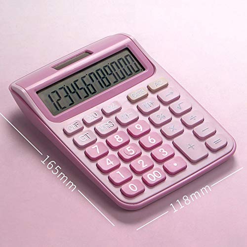 MJWDP 12 Digit Desk Calculator Large Buttons Financial Business Accounting Tool Big Buttons Battery and Solar Power