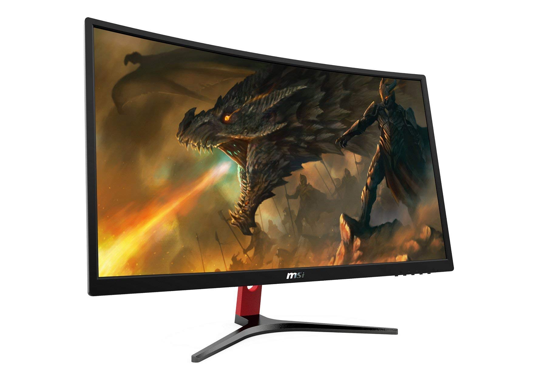 MSI Full HD FreeSync Gaming Monitor 24in Curved Non-Glare 1ms LED Wide Screen 1920 x 1080 144Hz Refresh Rate (Optix G24C) (Renewed)