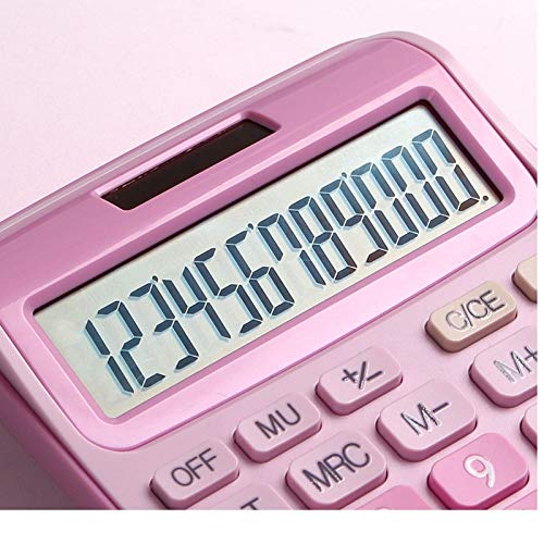 MJWDP 12 Digit Desk Calculator Large Buttons Financial Business Accounting Tool Big Buttons Battery and Solar Power