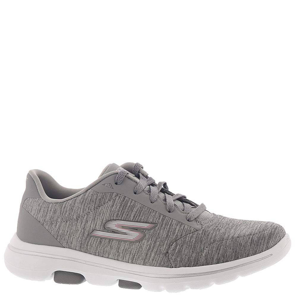 Skechers Women's Go Walk 5 True Sneaker, Grey, 9