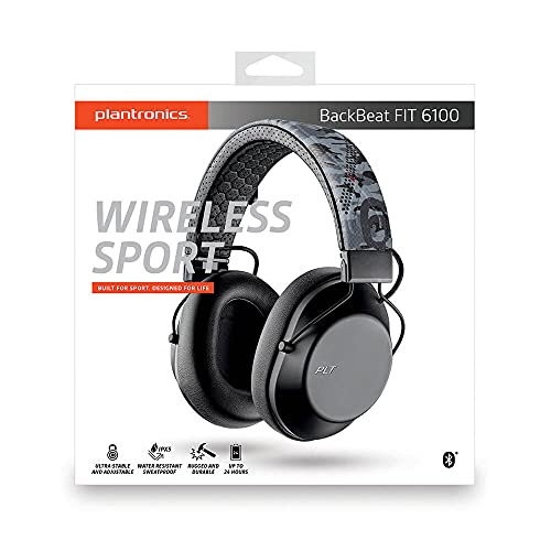 BackBeat FIT 6100 Wireless Bluetooth Headphones, Sport, Sweatproof and Water-Resistant, Camo