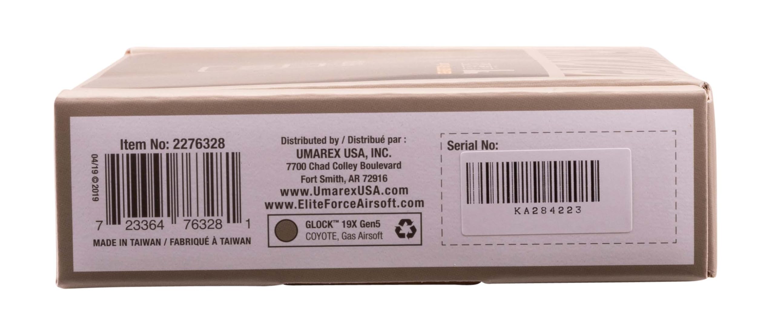 Umarex Glock 19X Blowback 6mm BB Pistol Airsoft Gun, Glock 19X GBB
