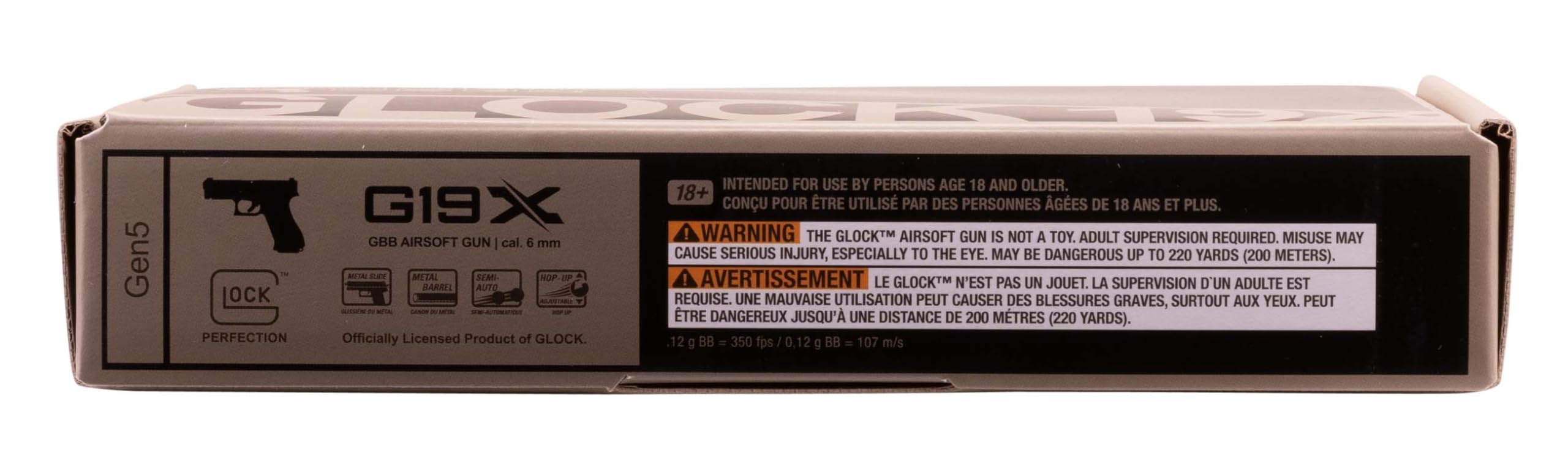 Umarex Glock 19X Blowback 6mm BB Pistol Airsoft Gun, Glock 19X GBB