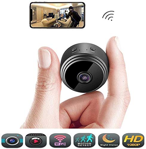 YADACAM Mini Spy Hidden Camera，Portable Wireless HD 1080P Small Nanny Cop IP Cam Home Security Motion Detection Nigh Vision Remote View Video Recorder