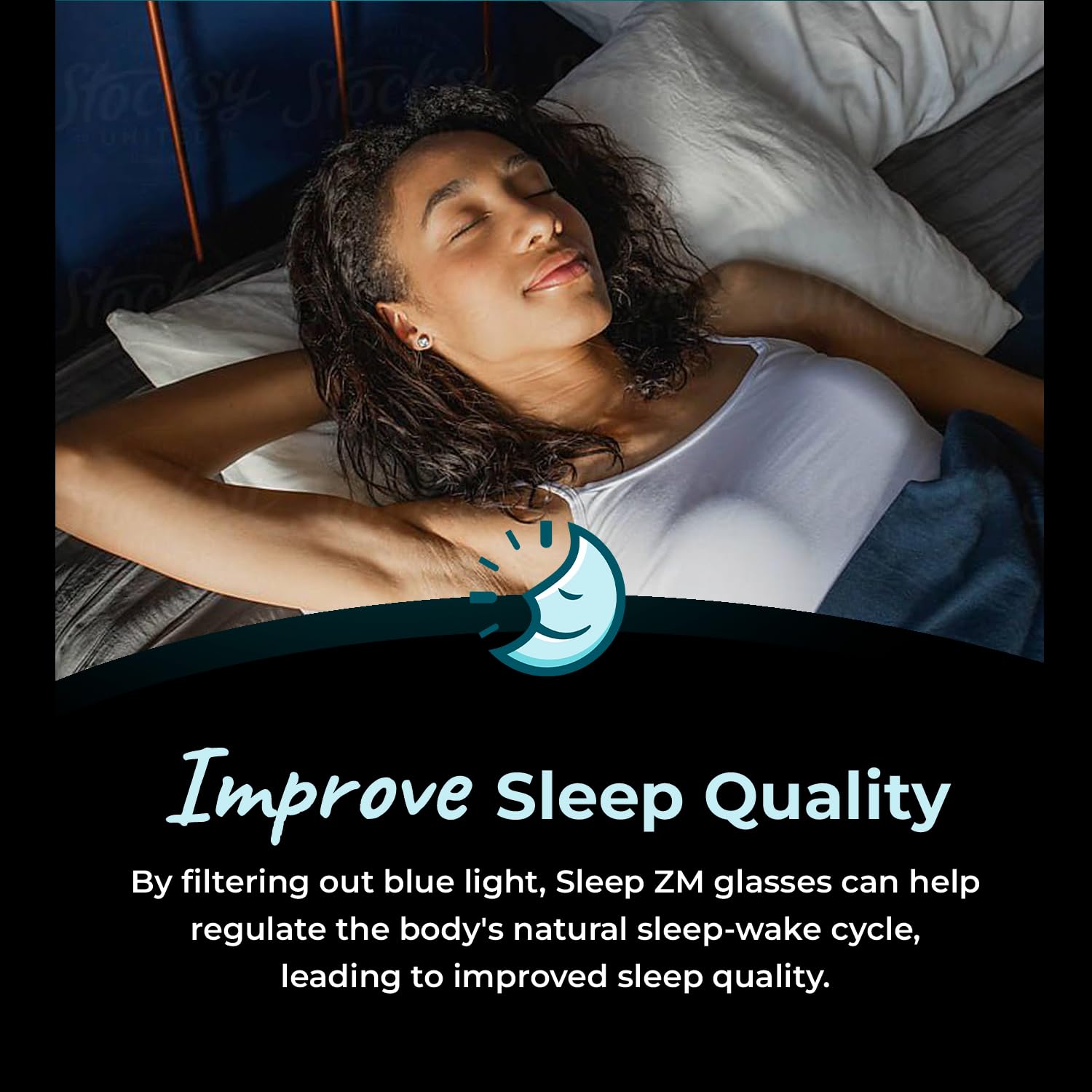 Sleep ZM Clip On 99.9% Orange Blue Light Glasses for Computer, TV, Gaming Use Improve Sleep Quality by Naturally Producing Melatonin for Women and Men