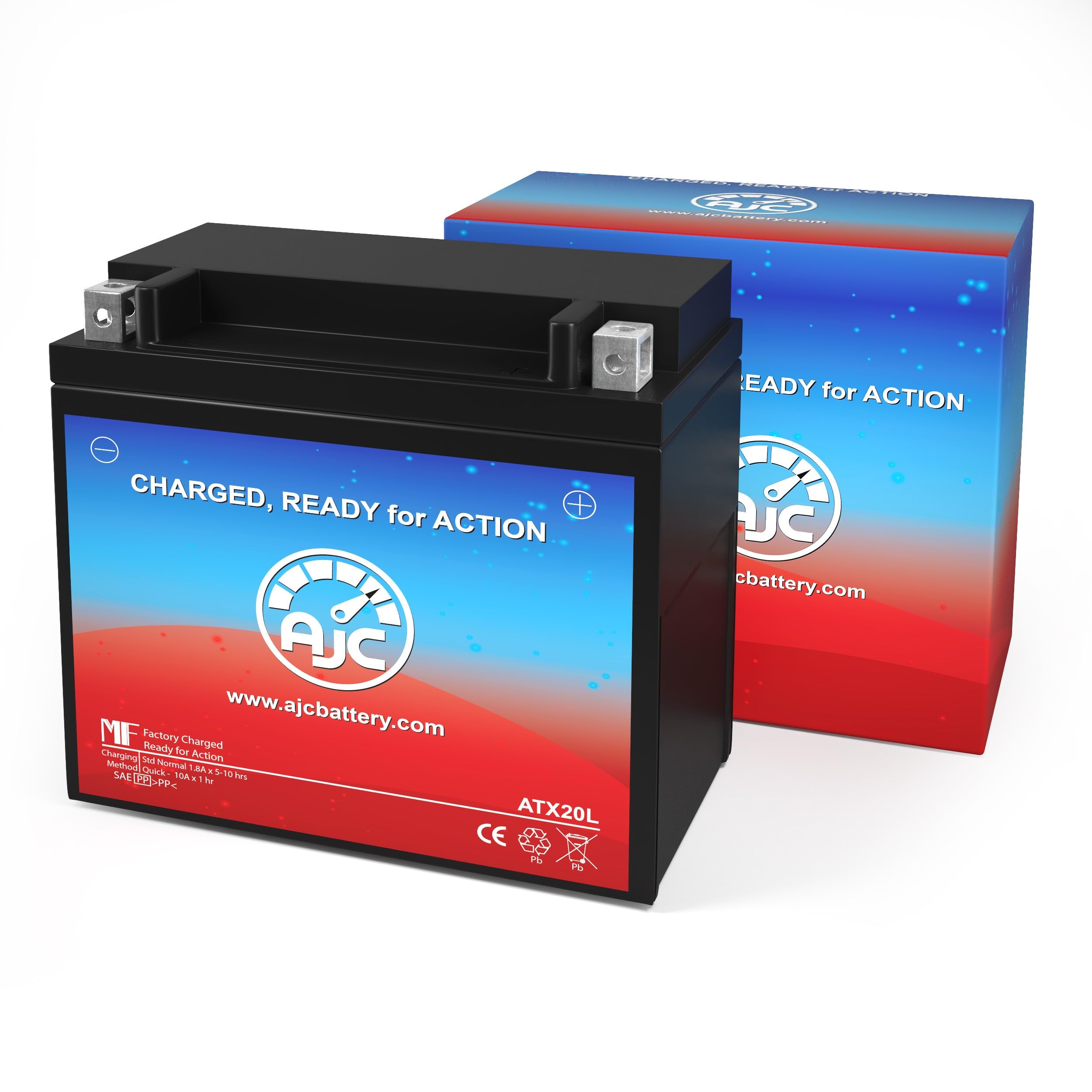 AJC Battery Compatible with Big Crank ETX20L Powersports Battery