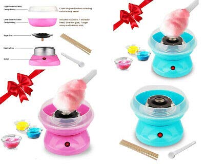 J-JATI Cotton Candy Maker, Electric Cotton Candy Maker, Hard Candy Maker, Sugar-Free Candy Machine family fun In-home cotton candy machine, Bright Colorful Style