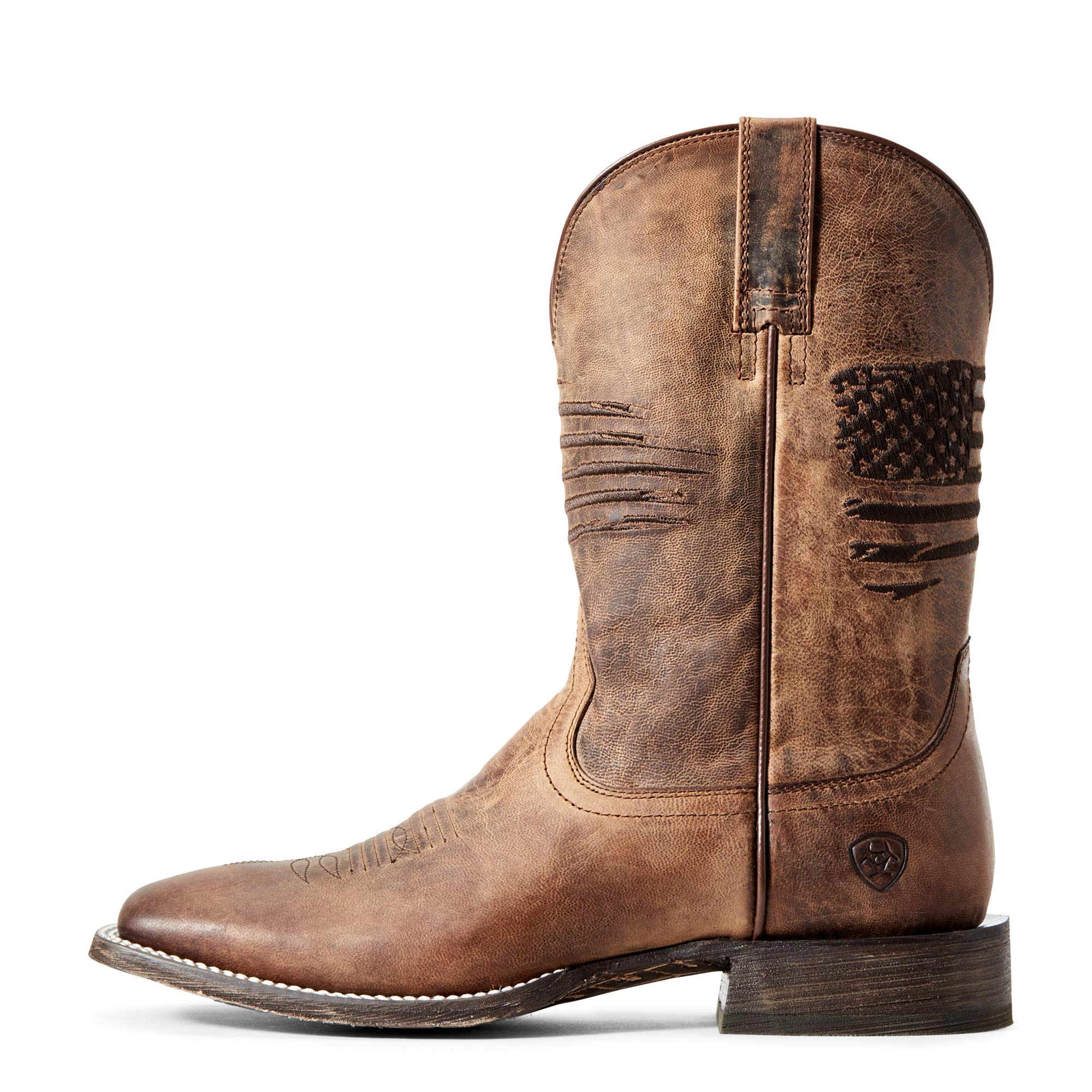 ARIAT BMVY9 Mens Circuit Patriot Western Boot Weathered Tan 10.5