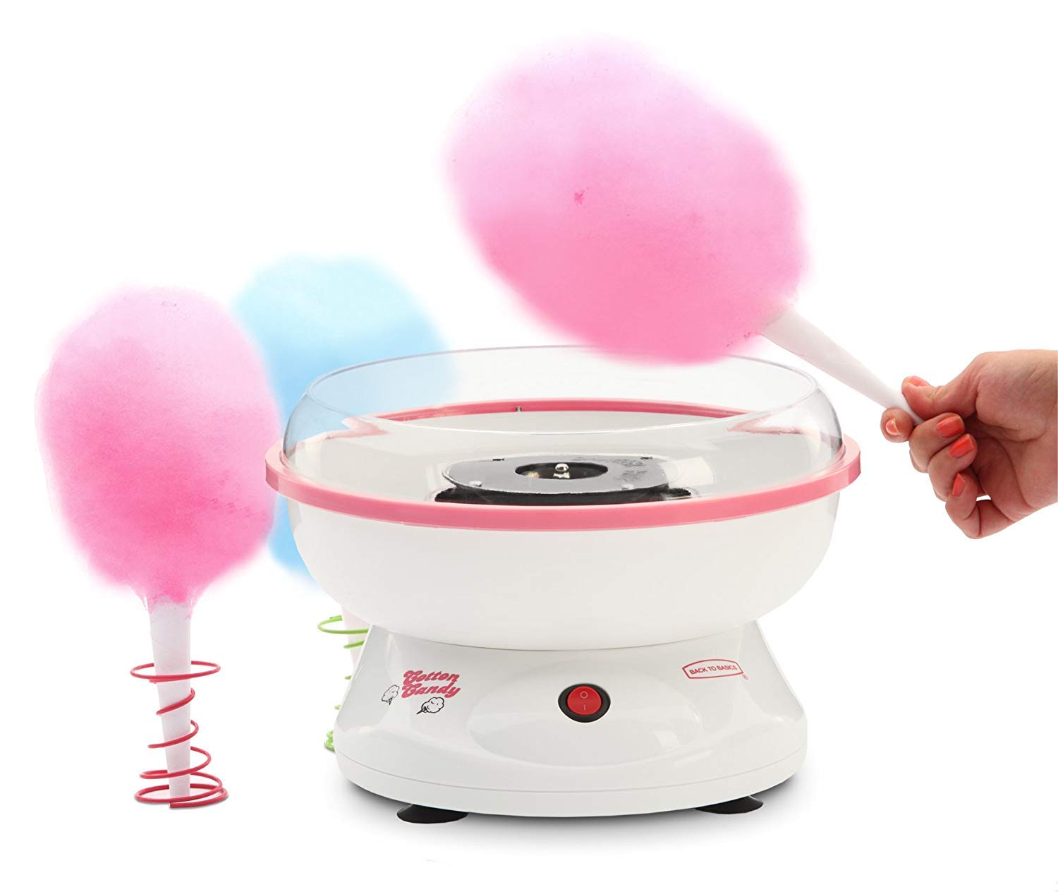 J-JATI Cotton Candy Maker, Electric Cotton Candy Maker, Hard Candy Maker, Sugar-Free Candy Machine family fun In-home cotton candy machine, Bright Colorful Style