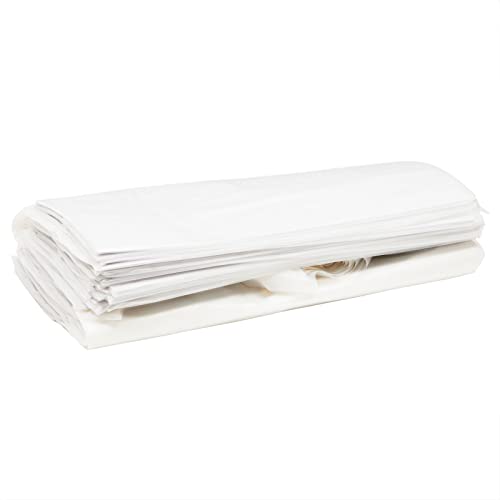Stockroom Plus Frosted White Plastic Bags with Handles, Boutique Shopping Bags (16x12 In, 60 Pack)