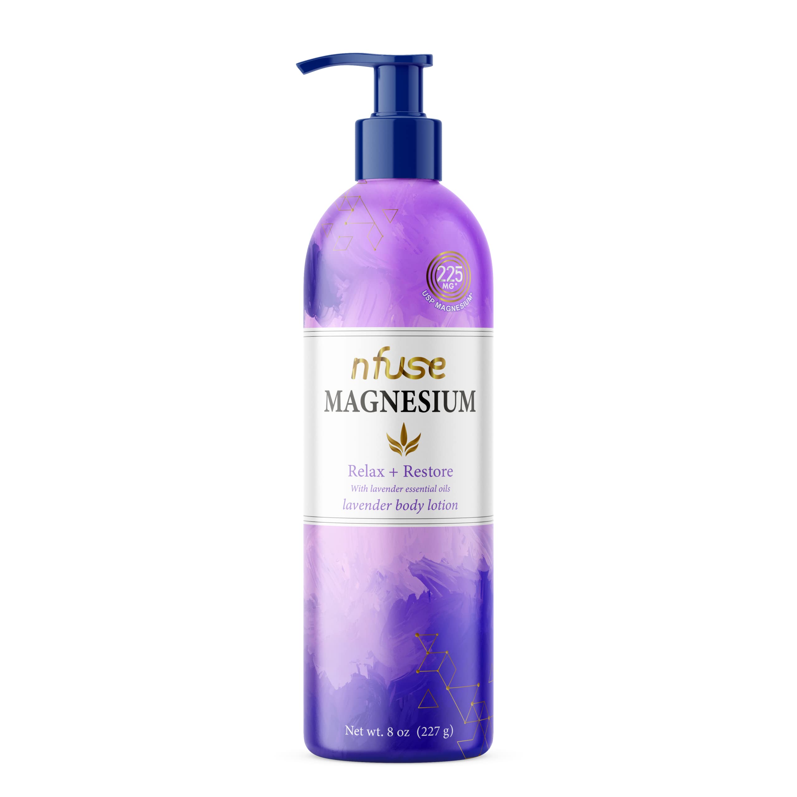 nfuse Magnesium Lotion | Ultra Healing Body Lotion | Natural Magnesium Therapy | Lavender: Rest + Restore | 8 oz
