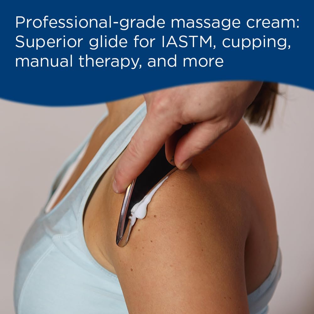 China-Gel Soft Tissue Therapy Creme – Professional Massage Cream with Arnica, Topical Lotion for IASTM, Manual Massage, Cupping Therapy, Kinesiology Taping & More, 6 oz Bottle