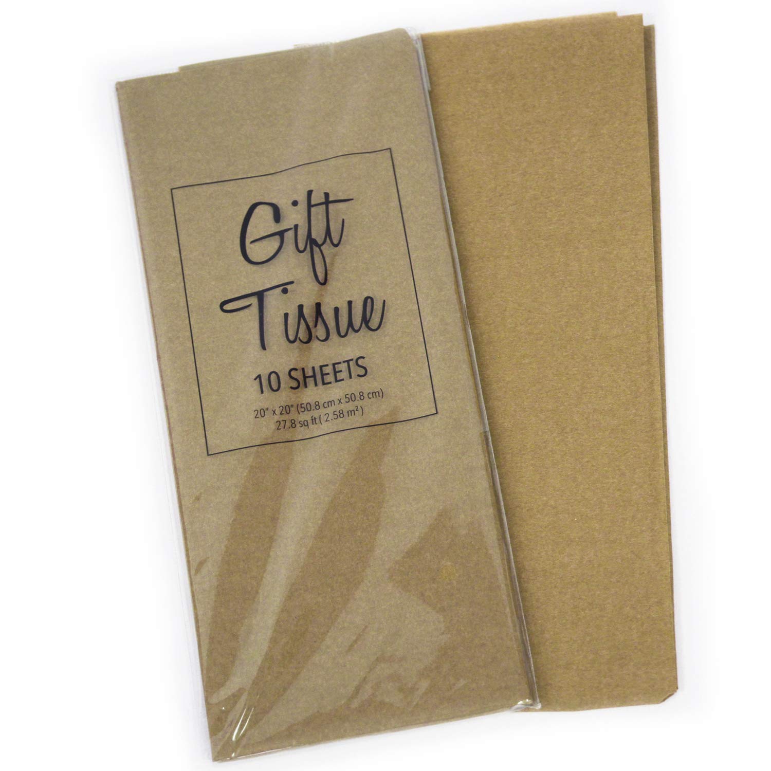 Gift Tissue Paper Bulk - 60-Sheet Natural Brown Gift Wrapping Tissue Paper, 20 x 20 Inches, Gift Bag Tissue Paper Gift Wrap, Premium Quality Tissue Paper, Paper Craft Supplies (Natural, 60 CT)