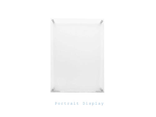 Snow David 11x14 Floating Acrylic Picture Frame with Chrome Standoff Double Panel Wall Mount Photo Frame for Picture Up to inches (11x14)