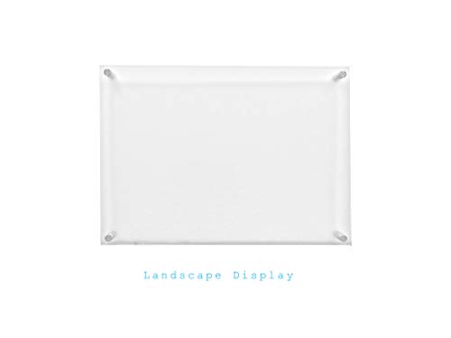 Snow David 11x14 Floating Acrylic Picture Frame with Chrome Standoff Double Panel Wall Mount Photo Frame for Picture Up to inches (11x14)