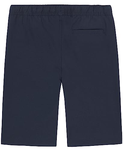 Nautica Boys School Uniform Khaki Shorts, Moisture Wicking Performance Fabric, Wrinkle & Fade Resistant, Lowell Navy, 18 Husky