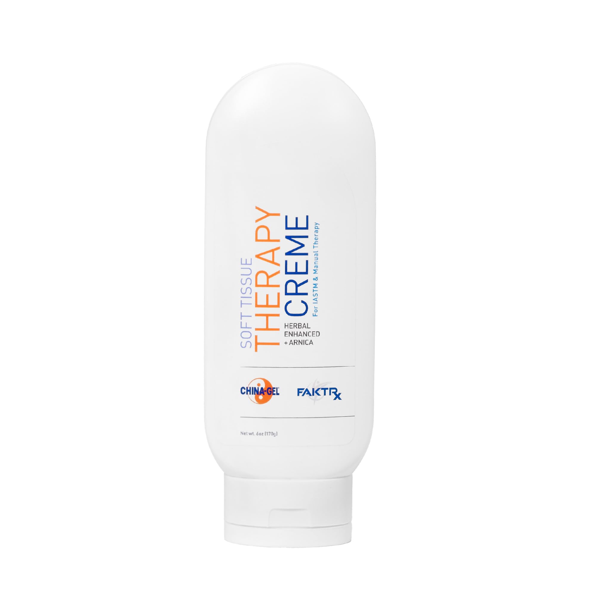 China-Gel Soft Tissue Therapy Creme – Professional Massage Cream with Arnica, Topical Lotion for IASTM, Manual Massage, Cupping Therapy, Kinesiology Taping & More, 6 oz Bottle