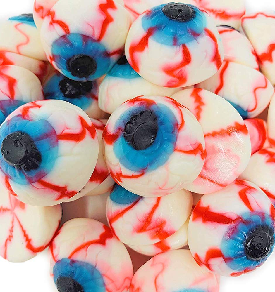SweetGourmet Eyeballs Strawberry Gummy Halloween Candy Bulk, 1 Pound