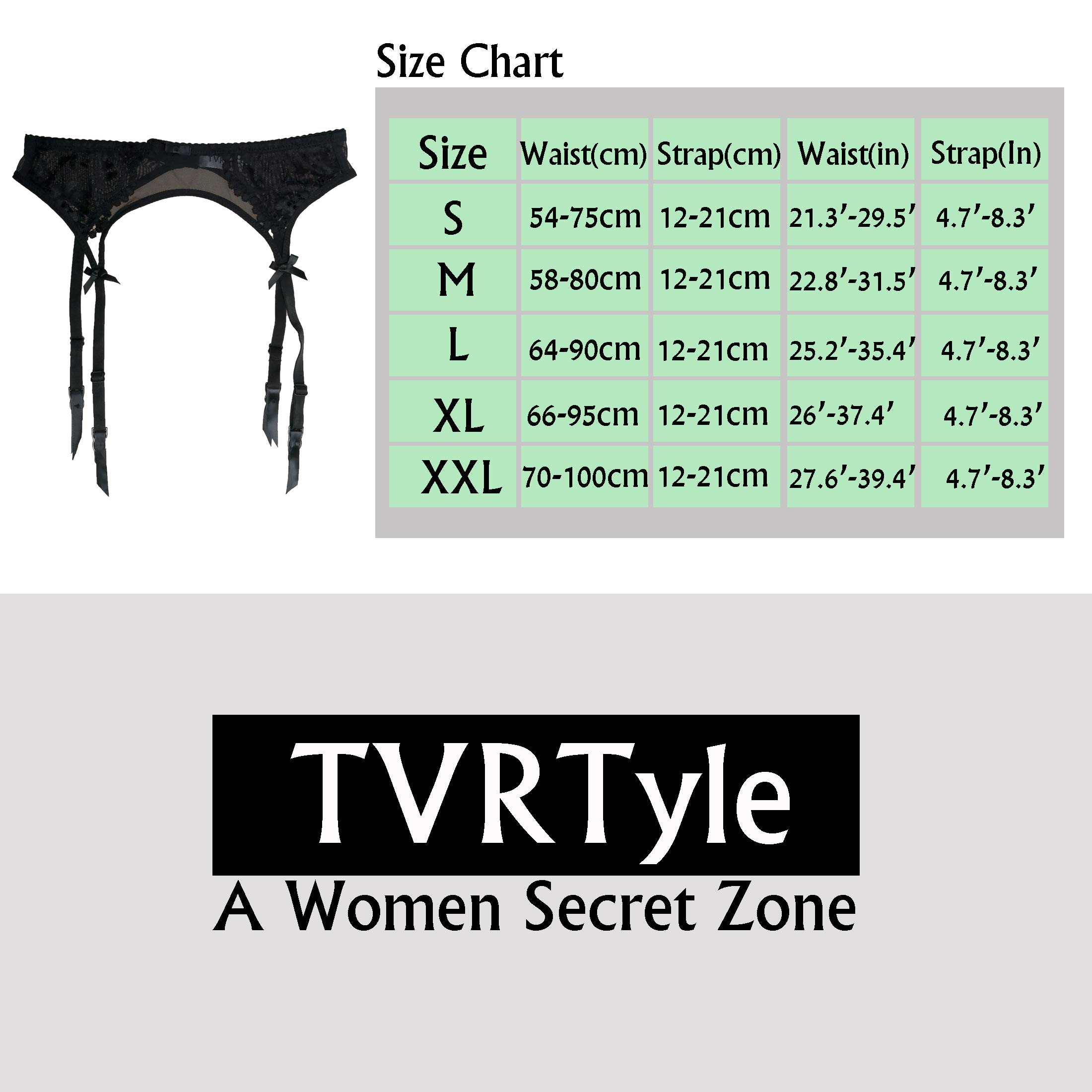TVRtyle Women’s White Metal Clips Sexy Garter Belts for Stockings S512 (X-Large, White)
