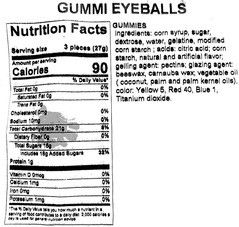 SweetGourmet Eyeballs Strawberry Gummy Halloween Candy Bulk, 1 Pound