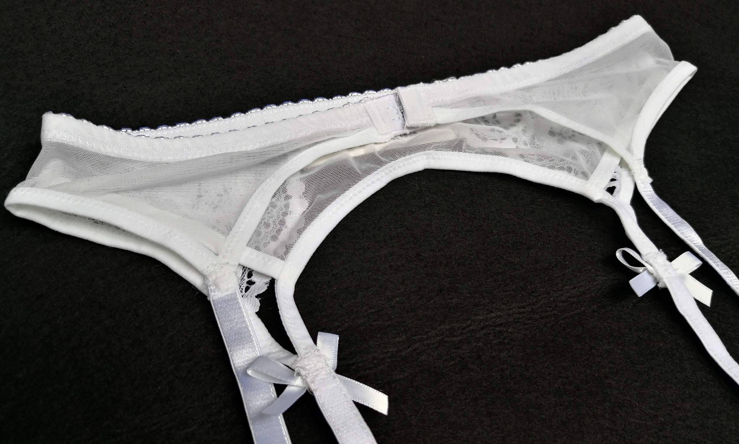 TVRtyle Women’s White Metal Clips Sexy Garter Belts for Stockings S512 (X-Large, White)