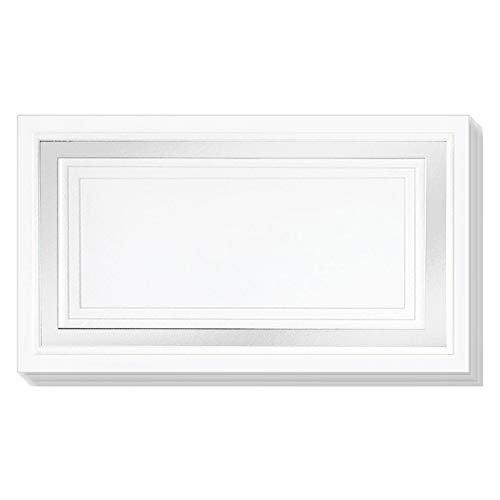 White 65lb Cover Stock Place Cards, White Foil Border, Micro-Perforated, 2" x 3 1/2", 200/box, Laser and Inkjet Compatible