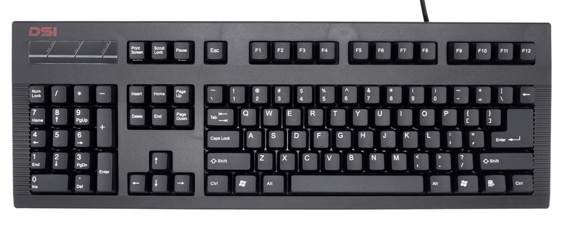DSI Left Handed Mechanical Keyboard with Genuine Cherry MX Red Switches KB-DS-8861XPU-B-V3-USA