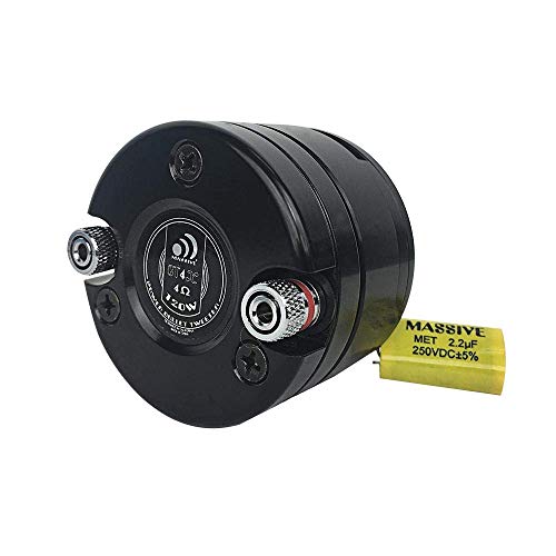 Massive Audio CT4X - 1 Inch/25.5mm, 120 Watts Max, 30 Watts RMS, Neodymium Tweeter – 57mm Power Bullet Tweeter Speaker for Cars, Heavy Duty Black Anodized Titanium (Sold as Each)