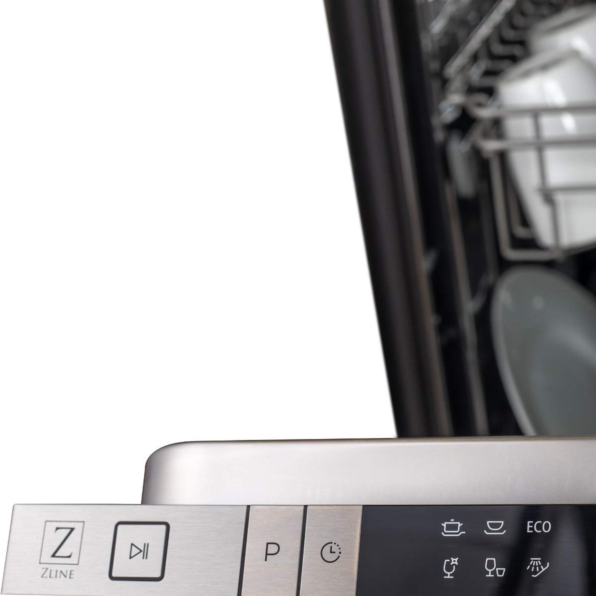 ZLINE 18 in. Compact Top Control Dishwasher in Copper 120-Volt with Stainless Steel Tub and Traditional Style Handle