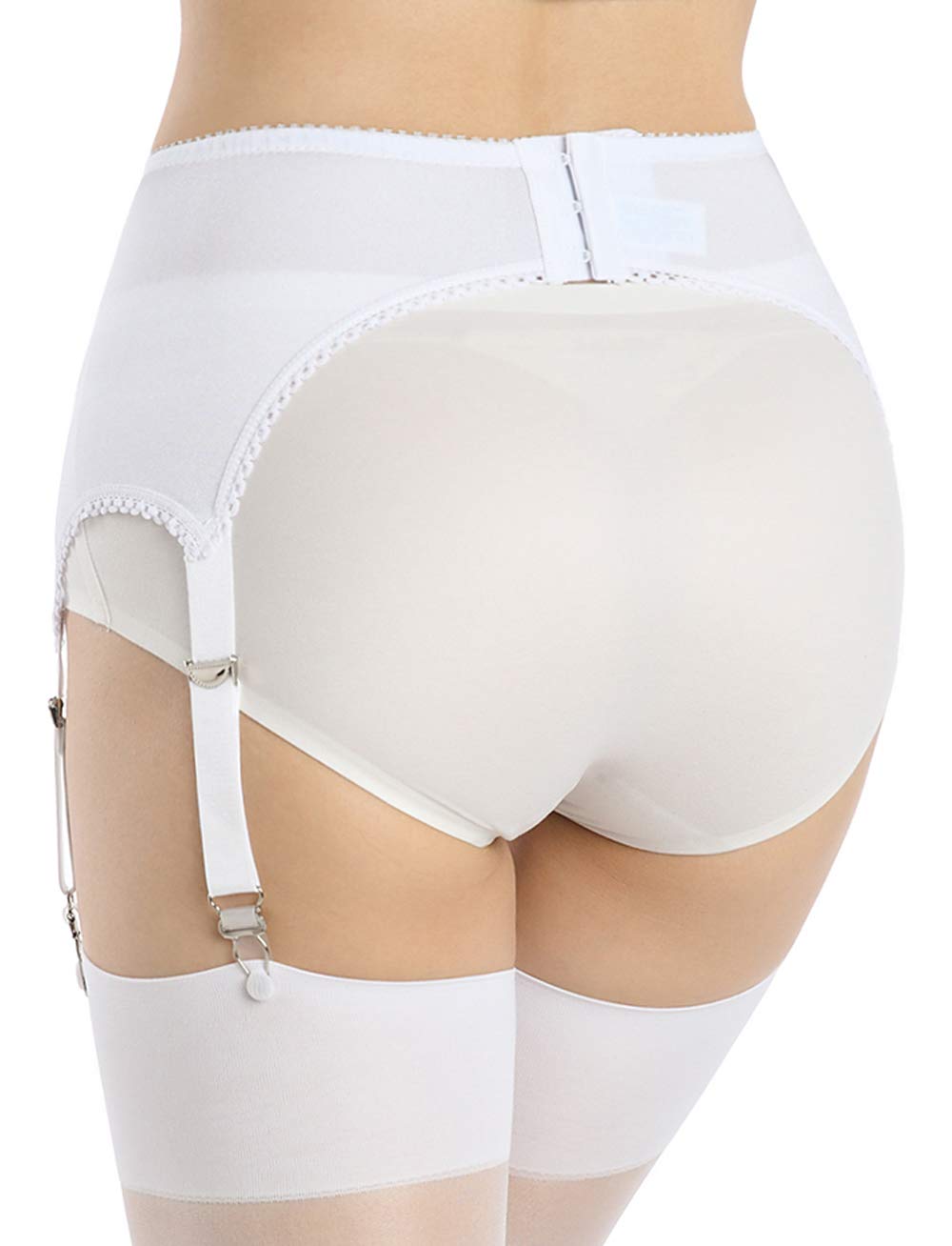 Lace Thigh Garter Belt Stretchy Suspender Strap Belt for Lingerie Thigh Stockings White