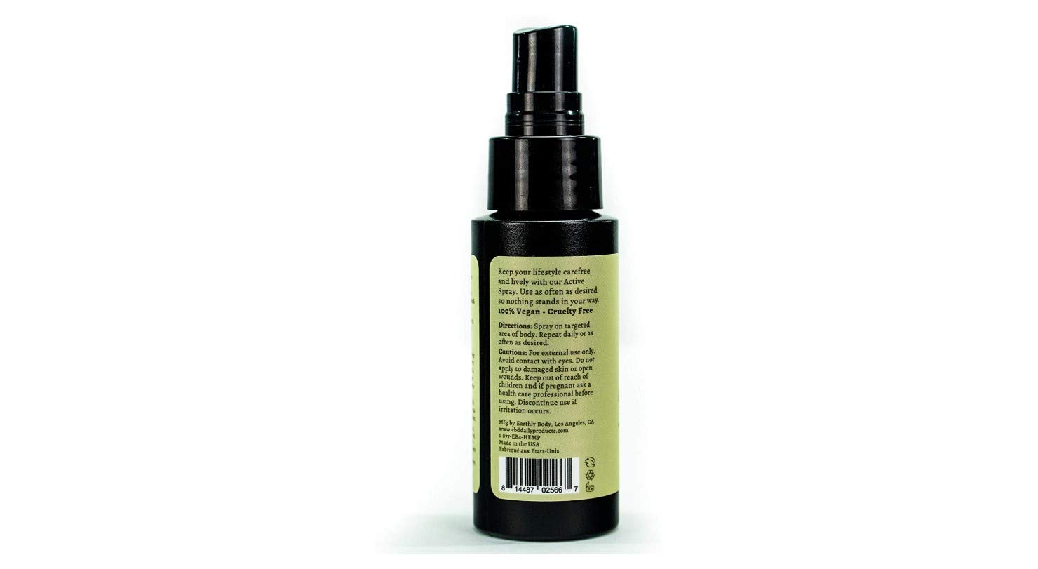 Hemp Daily Active Spray | Hemp Spray with Essential Oils | Vegan, Organic Ingredients | 2 Fluid Ounces, 3 Pack