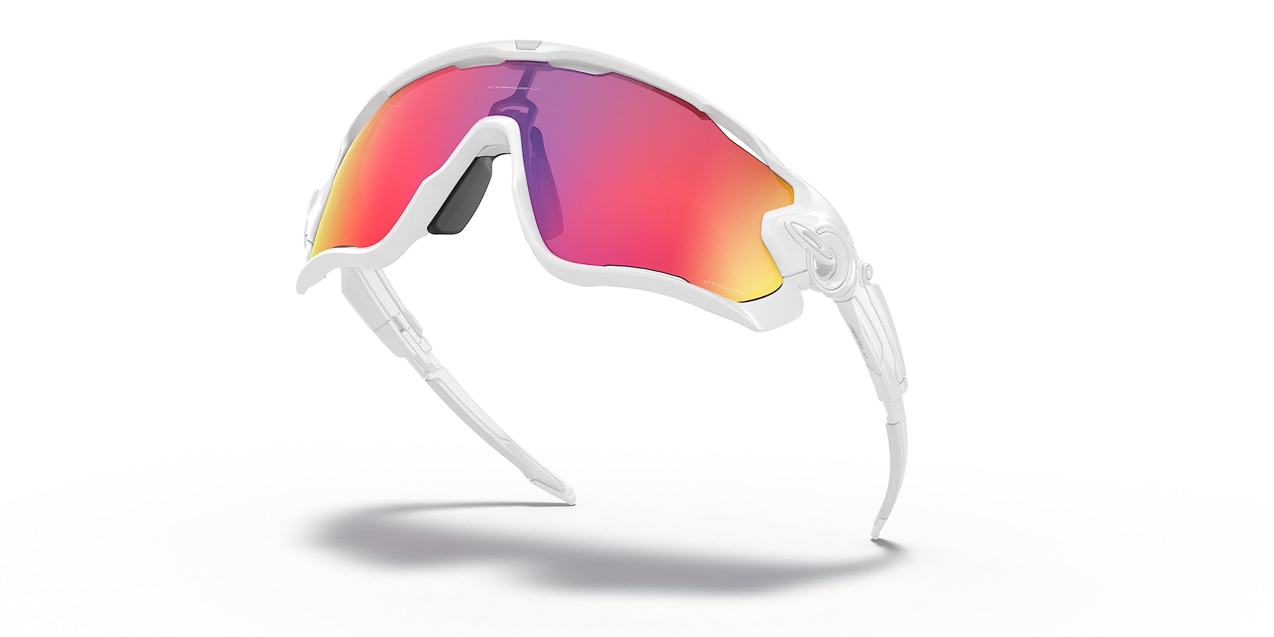 Oakley Men's OO9290 Jawbreaker Rectangular Sunglasses, Polished White/Prizm Road, 31 mm