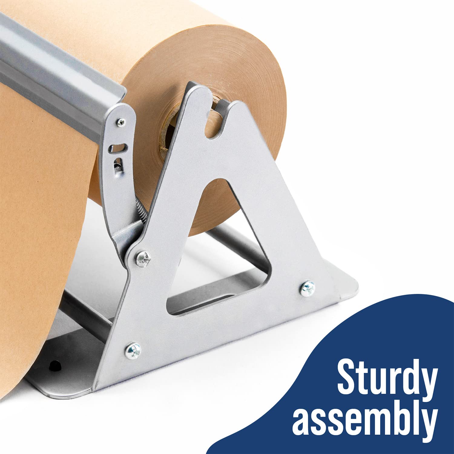 DIY Crew 18 Inch Paper Roll Dispenser and Cutter - Heavy-Duty Wall Mountable, Non Slip Tabletop - Kraft, Freezer, Butcher Paper - Up to 1000ft Rolls