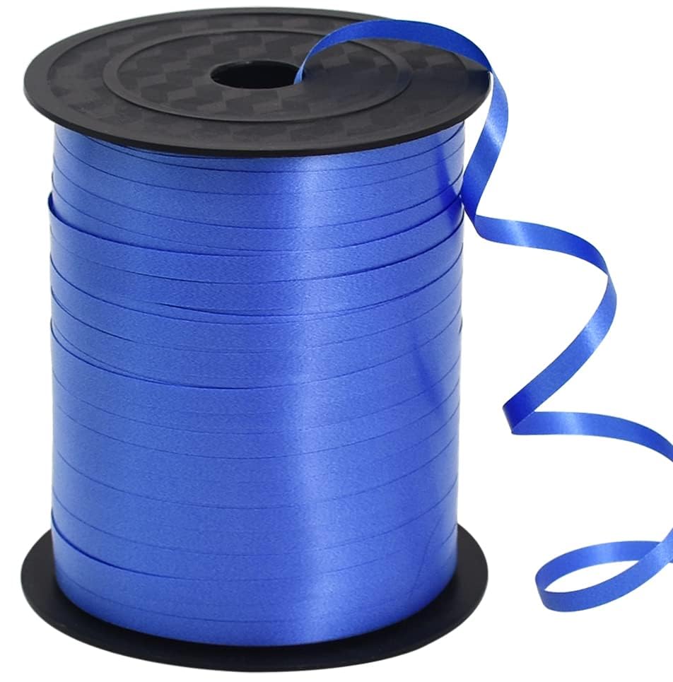 TONIFUL 500 Yards Curling Ribbon-Balloon Ribbon-Balloon String for Art&Craft Decor,Gift Wrapping,Ribbons and Bows for Christmas New Year Birthday Gifts (Blue)